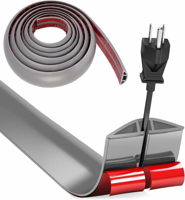 Cache Cable Sol, Petit Canal De Câble Flexible, 5M X 3Cm Protege Cable ...