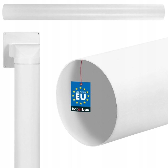Tuyau de ventilation - KOTARBAU - 1000 mm - Tube rond en PVC - Blanc ...