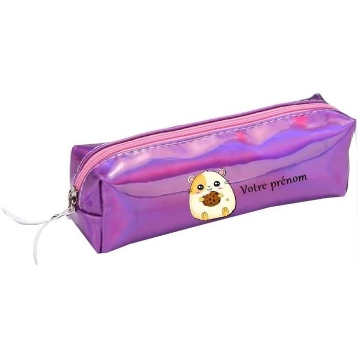 Trousse Violet Ecole Crayon Maquillage Hamster Kawaii Personnalisee ...