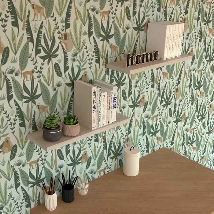 Étagère Murale En Bois 60 X 20 X 3 Cm. Charge Max. 25 Kg. Quincaillerie ...