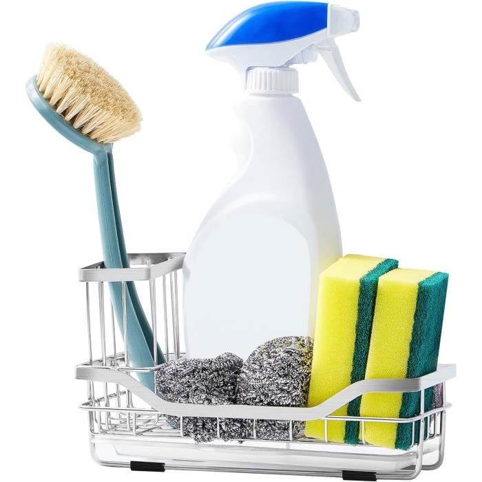 Porte-Éponge Pour Évier De Cuisine, Panier D'Évier En Acier Inoxydable Avec Support De Brosse ...