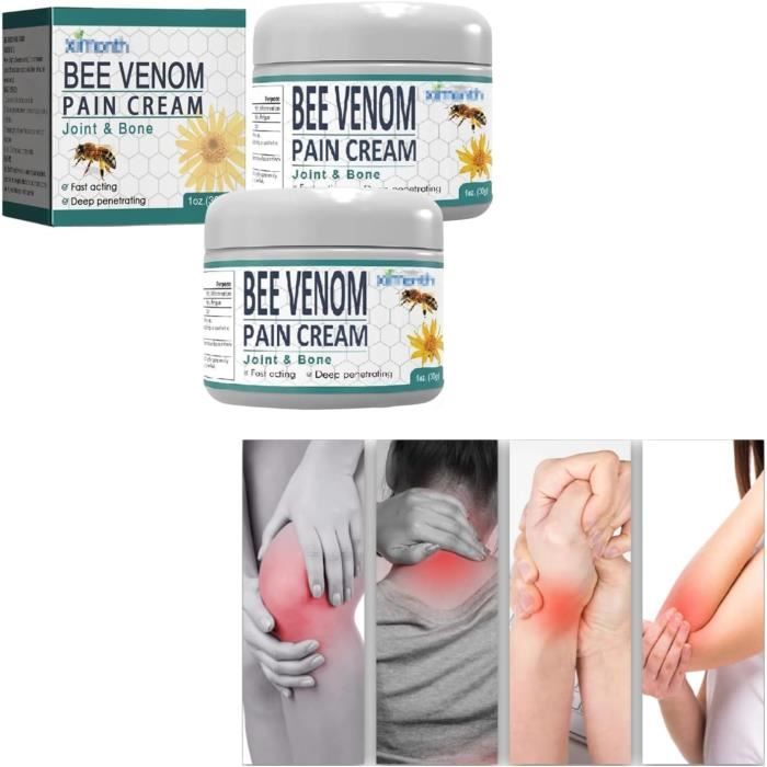 Creme Venin d'abeille, Crème Anti Douleur au Venin d'abeille, Pommade ...