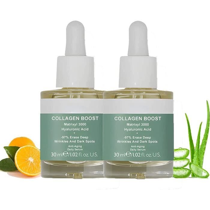 Advanced Collagen Boost Lot de 2 sérums anti-âge au peptide de ...