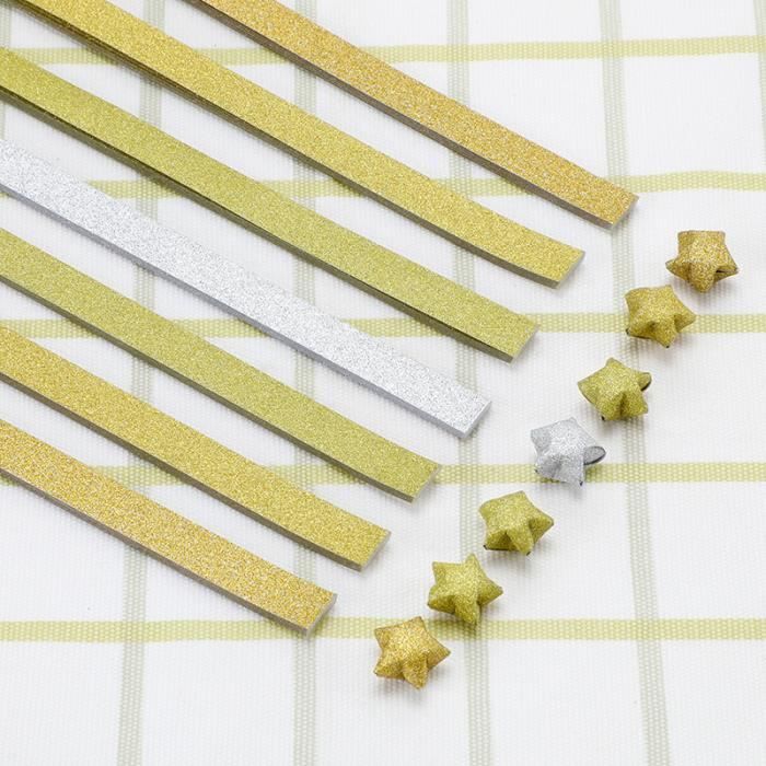 Papier à plier,Bandes de papier Origami étoiles porte-bonheur à ...