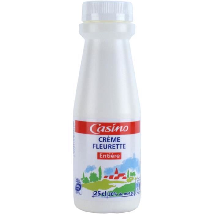 CASINO Crème fleurette - Entière - 30% mg 25cl - Cdiscount Au quotidien