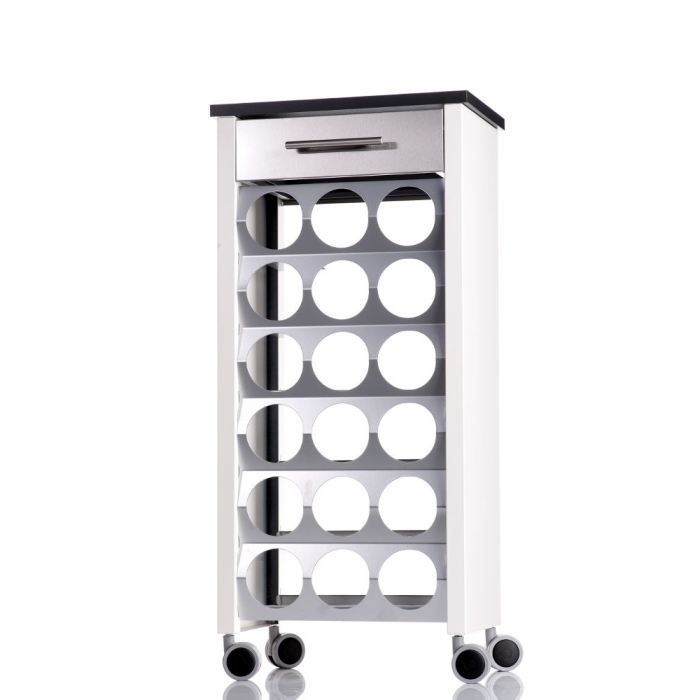 Chariot pour 18 bouteilles bacus blanc et ardoi… - Cdiscount Maison