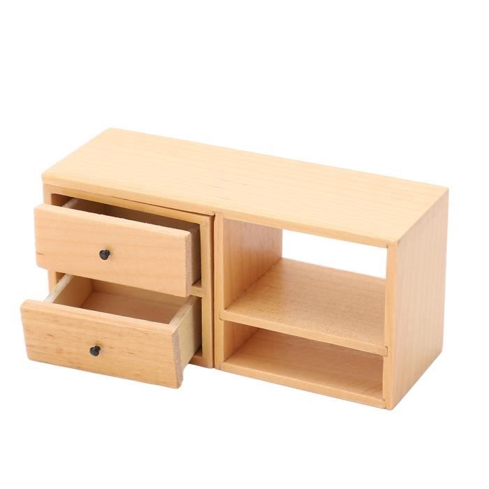 Fafeicy Modèle de mini-armoire simple Modèle d'armoire de maison de poupée Miniature en bois de ...