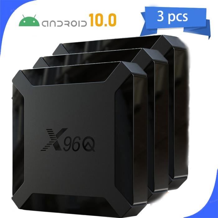 3Pcs Boitier iptv Android 10.0 Smart TV Box android Media Player 2Go+16Go HD 4K/3D 2.4/5GHz WiFi ...