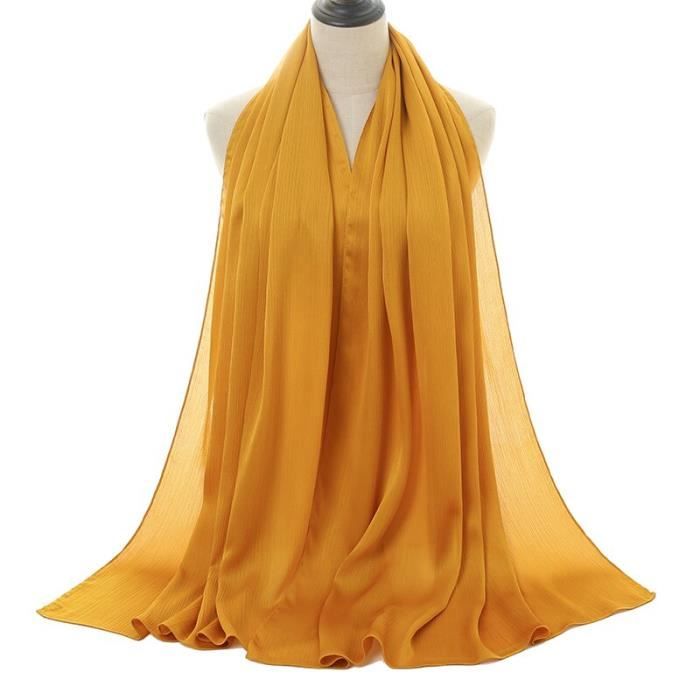 Musulman Hijabs Wrap Foulard Châle Foulards Plaine Foulard Médina Soie ...