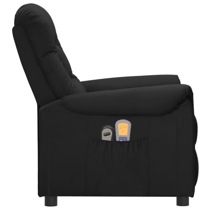 Lex Fauteuil Inclinable électrique De Massage Noir Similicuir Qqmora