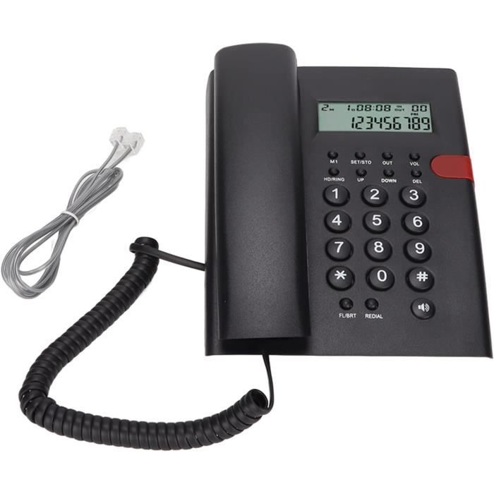 Téléphone Filaire De Bureau Pour La Maison, K010A-1 Téléphone Filaire Fonction D'Identification ...