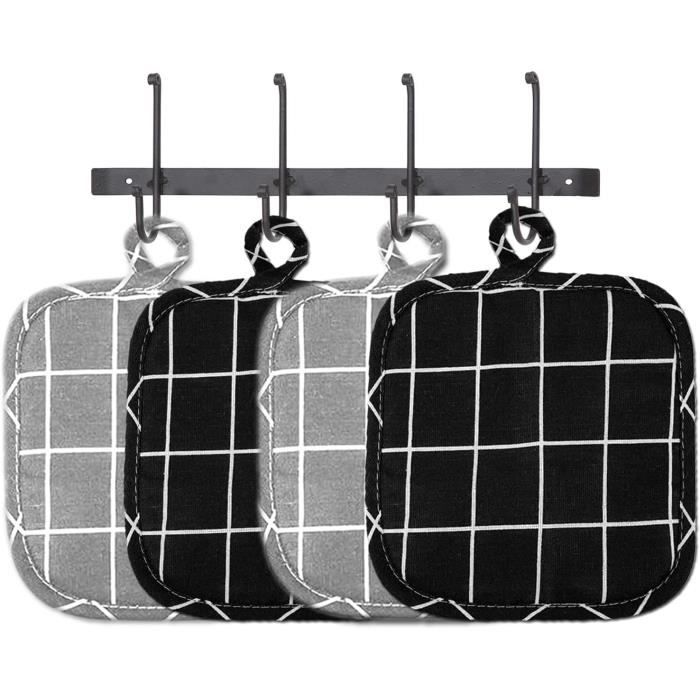 Lot De 4 Maniques De CuisineManiques En Coton Amusantes, Lavables En ...