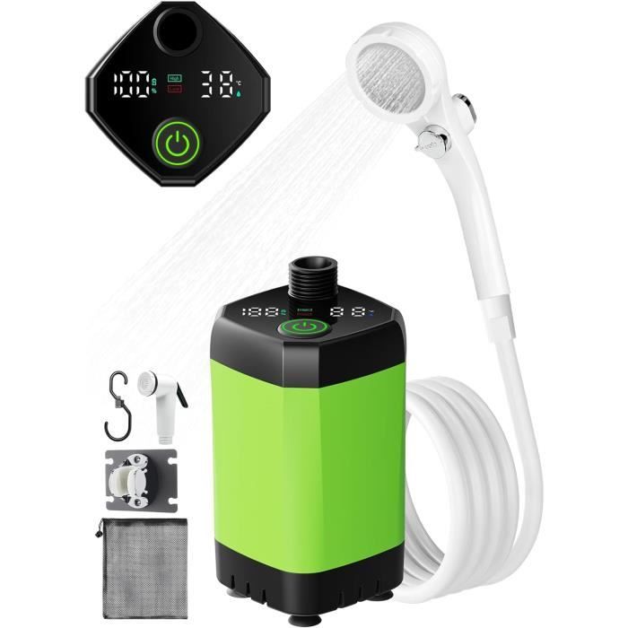 Kit Douche de Camping, Upgrade 6000mAh Douche Portable, Pompe de Douche ...