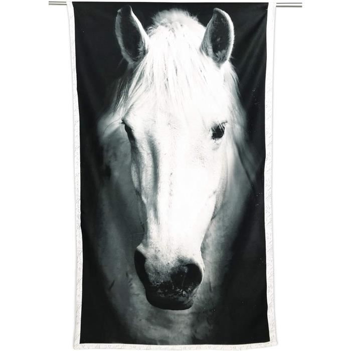 Tex family serviette de plage en éponge Cheval blanc, dimensions 90 x ...