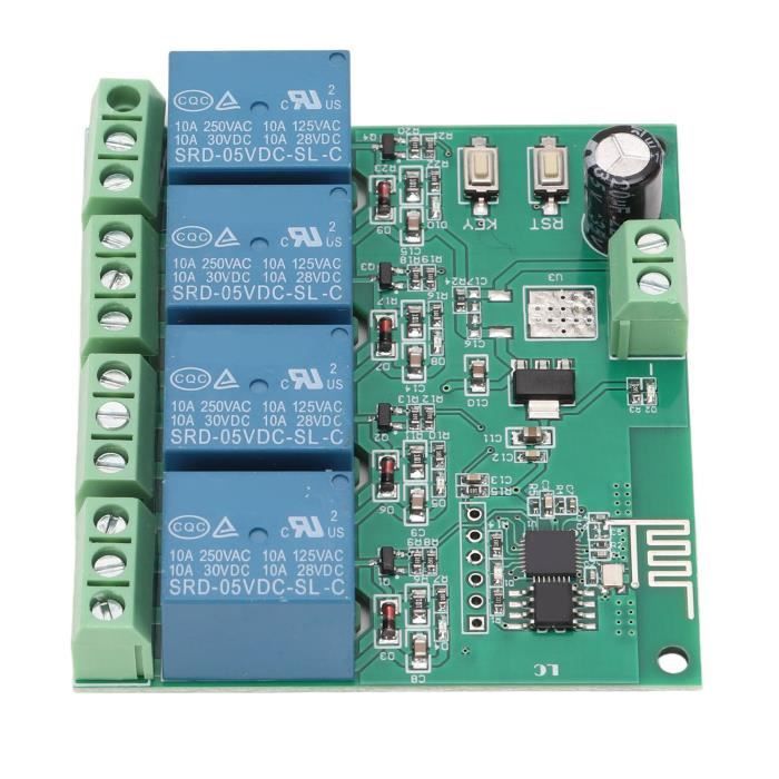 VBESTLIFE module de relais WiFi Module de relais à 4 canaux ESP8266 ... VBESTLIFE module de relais WiFi Module de relais à 4 canaux ESP8266 ...