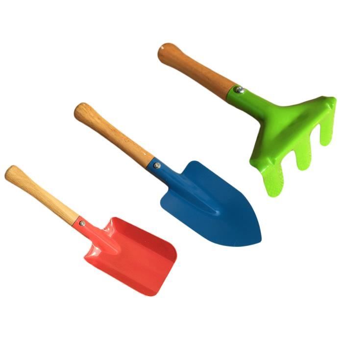 Ensemble de 3 pelles de jardinage pour enfants VGEBY - Couleurs vives ...