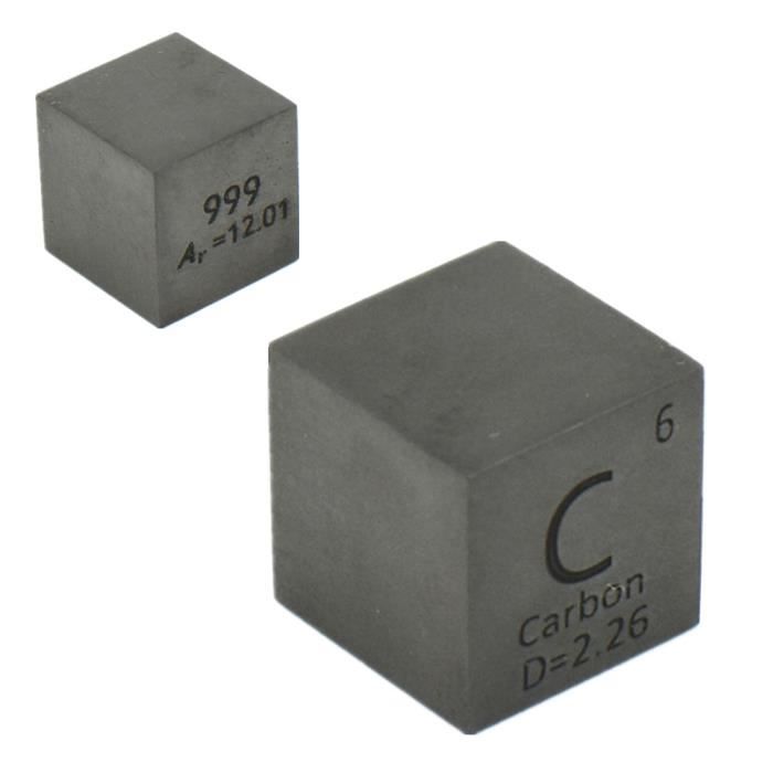 OBJET DECORATIF,1pc Carbon Cube--Cube en métal 10x10x10mm, éléments de ...