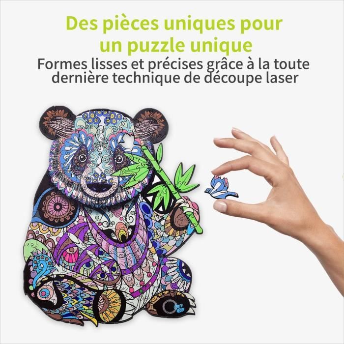 ACROPAQ Puzzle en Bois PANDA - 200 Pièces, Format A3, Pièces de Puzzle ...