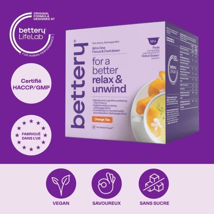 BEY-For a Better Relax & Unwind (10x 12g) Complément alimentaire pour ...