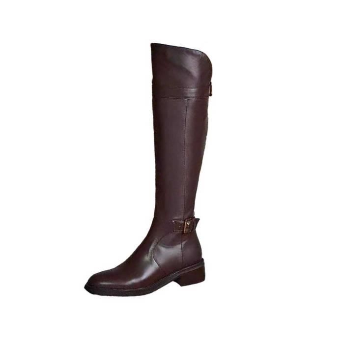 Mode grande taille bottes femmes automne Long Tube chaussures à talons ...