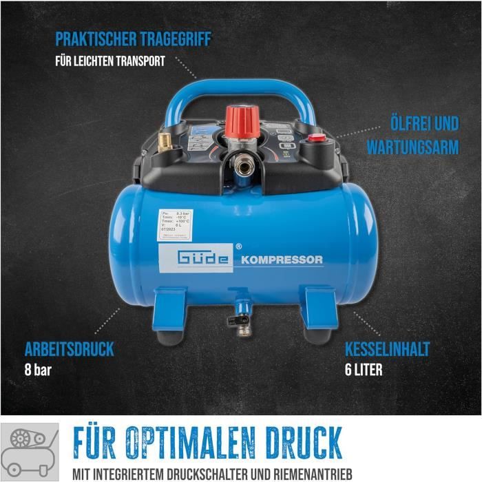 Güde Airpower 190-08-6 50089 Compresseur d'air15 - Cdiscount Bricolage