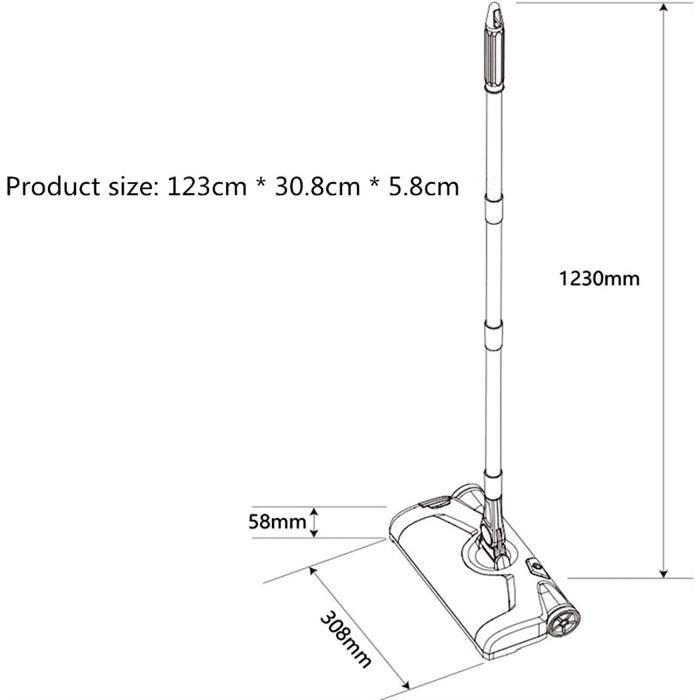 Balayeuse de sol sans fil TRAHOO - modèle H1034 - noir - légère et ...