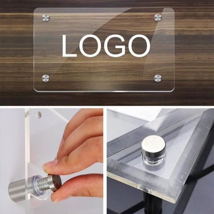 Entretoise De Verre, Supports De Panneaux, Support Vis Publicité, Acier ...