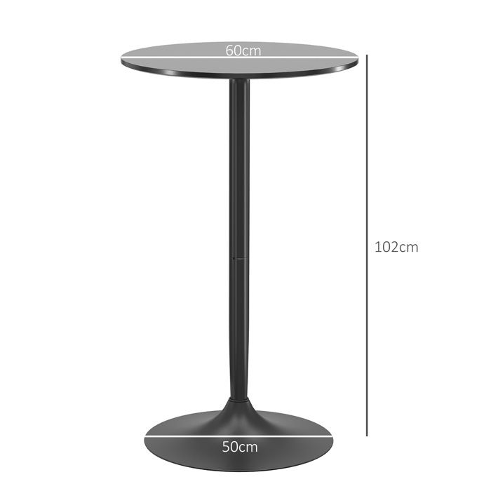 Table de bar - HOMCOM - ronde bistro mange-debout contemporain plateau ...