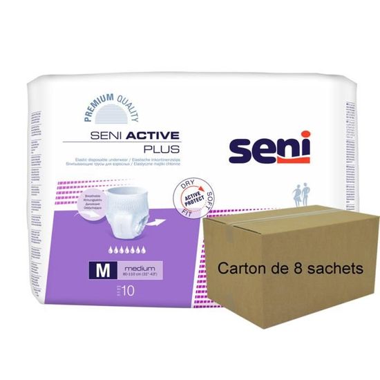SENI ACTIVE PLUS PULL UP MEDIUM CARTON DE 80 PROTECTIONS - Cdiscount ...