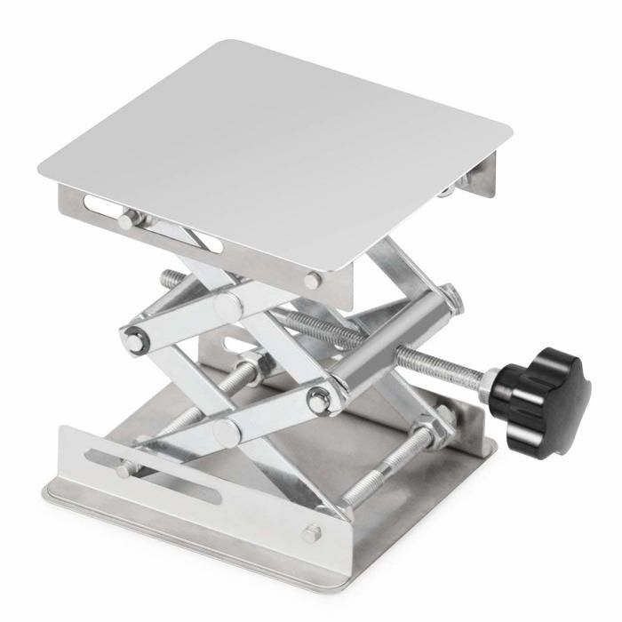 Table élévatrice de laboratoire,acier inoxydable, 100 x 100 mm, hauteur ...