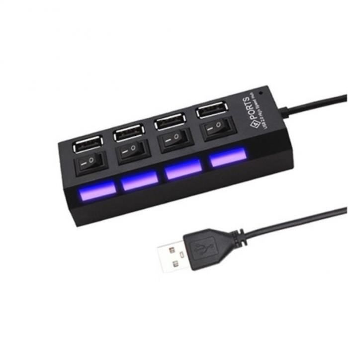 Noir 4 ports USB1.1 - RYRA USB 1.1 Hub Hub USB 1.1 Multi Séparateur USB ...