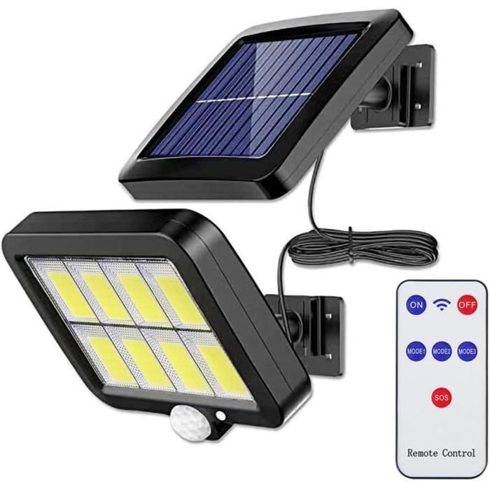 Lampe Murale Solaire Cob Led Pour Extérieur Avec Télécommande Pir[x8333 ...