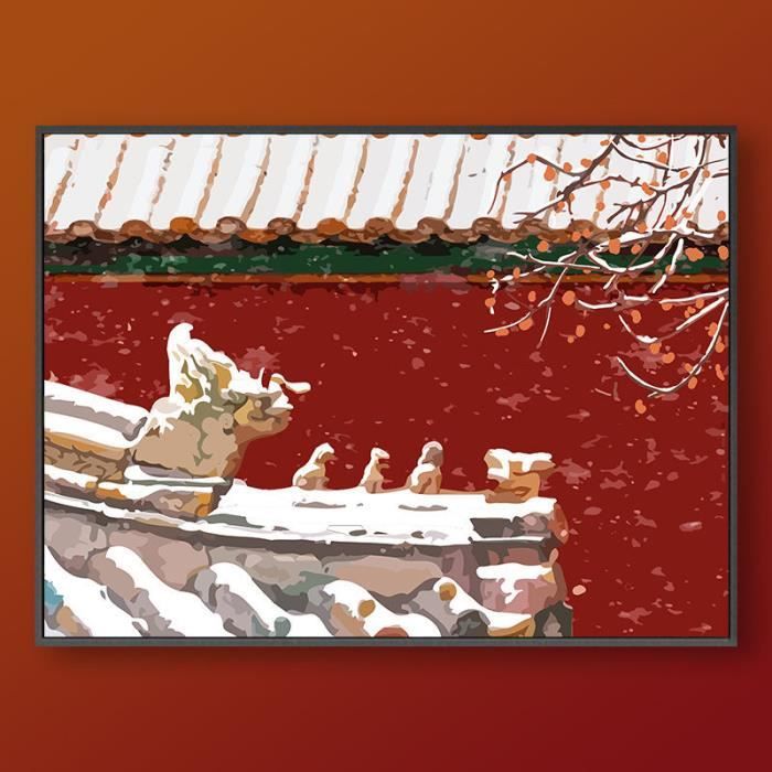 Peinture Numero Adulte 30*40cm main de la construction des murs du ...