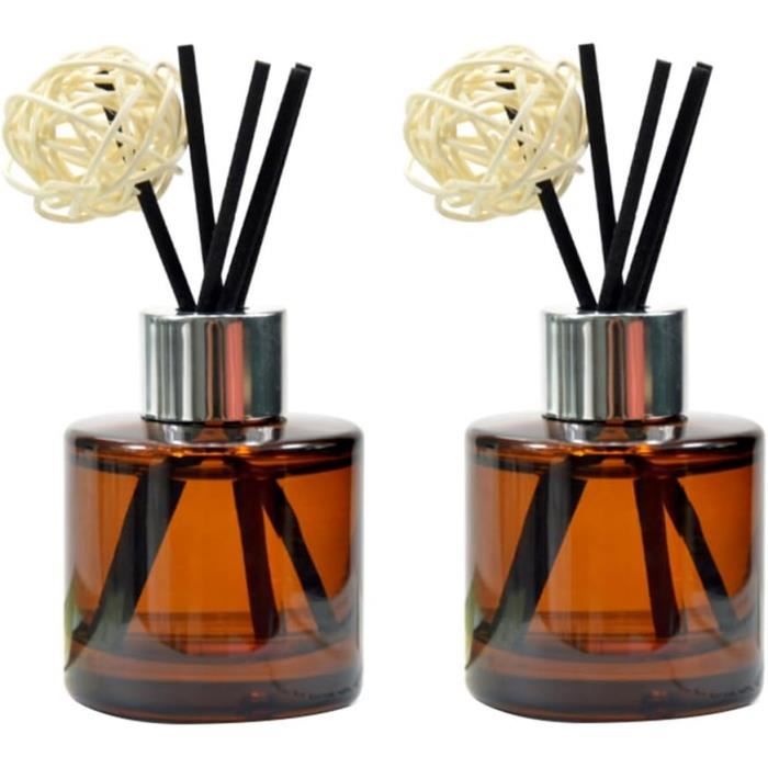 Lot De 2 Flacons Vides En Verre Pour Diffuseur D'Huiles Essentielles ...