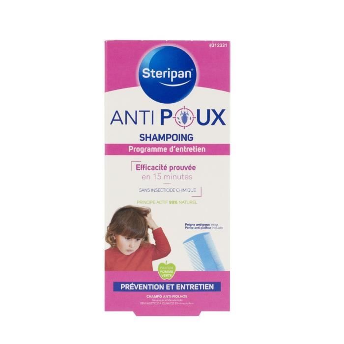 Shampoing Traitant Anti-Poux + Un Peigne Anti-Poux - Steripan ...