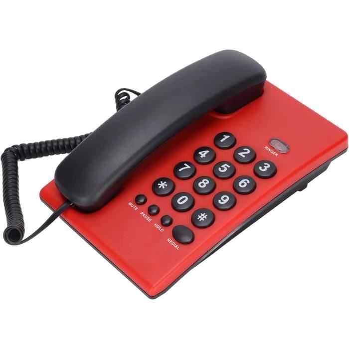 Téléphones de Bureau Fixe, sans Batterie Téléphone Filaire sans Fil ...