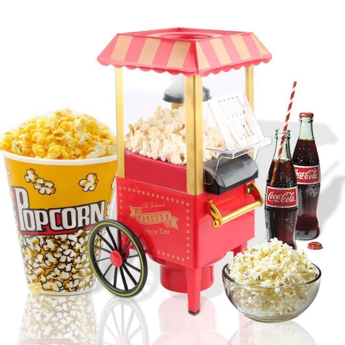 Machine à Pop-Corn Rouge Rétro 1200W Appareil à PopCorn - Cdiscount ...