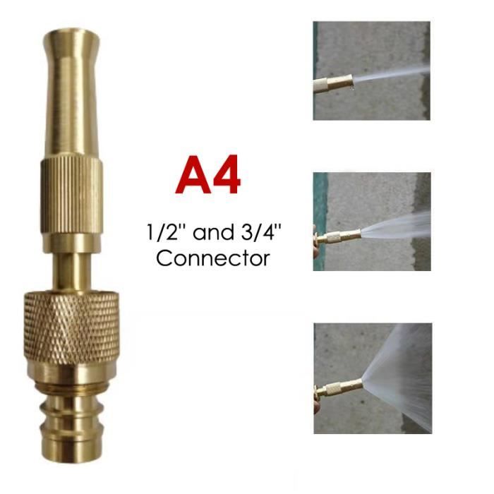 1I2 3i4 Buse - Buse de tuyau haute pression ou connecteur de robinet, tuyau de lavage réglable ...