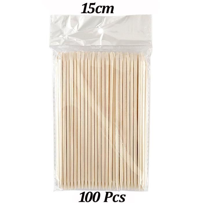 Bâtonnets poussoirs à cuticules en bois, 63/75/95/100/105/127mm, 150 ...