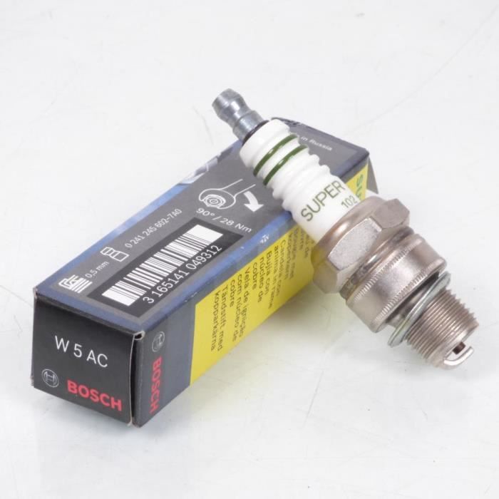 Bougie d'allumage Bosch mobylette Peugeot 50 SPX W5AC = B7HS - Cdiscount Auto