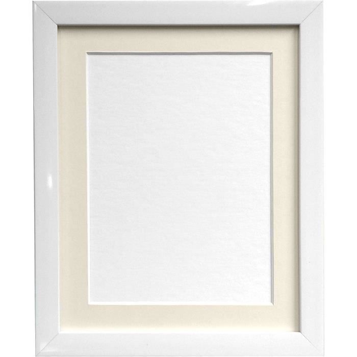 Cadre Photo Tableau Poster Blanc Avec Contour Ivoire, Plastique, 20Mm ...