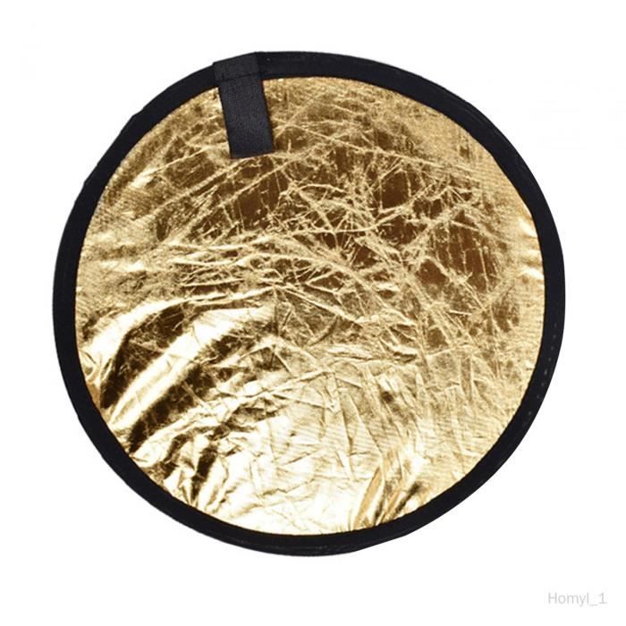 Réflecteur de lumière photo rond Or argent - COLAXI - Pliable 2 en 1 ...