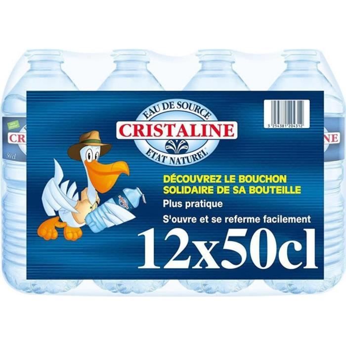 Cristaline Eau de source naturelle 12 x 50 cl - Cdiscount Au quotidien
