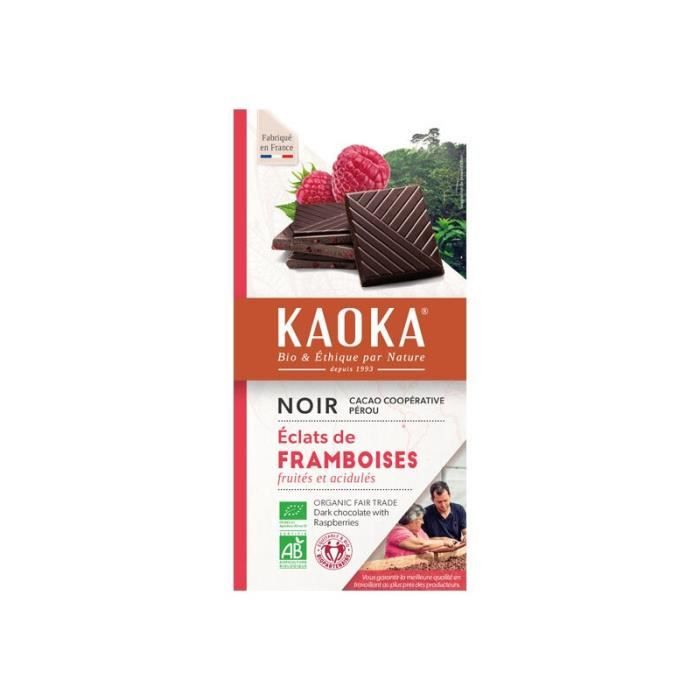 Kaoka Chocolat Noir Framboises 100g - Cdiscount Au quotidien