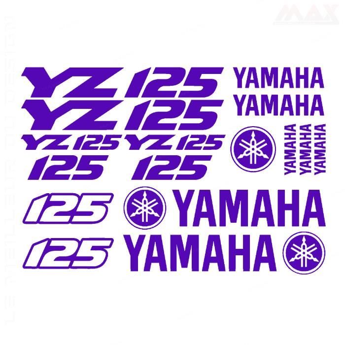 16 stickers YZ 125 – VIOLET – YAMAHA sticker YZ 125 - YAM436 ...