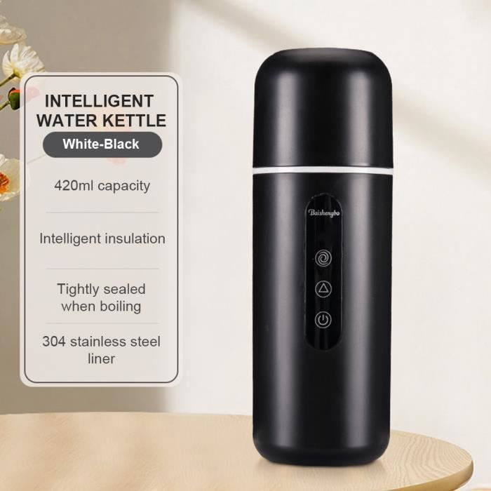 Bouilloire Électrique - QINGQUE - 420ml - Acier Inoxydable 304 - Contrôle Intelligent - 12V-24V ...