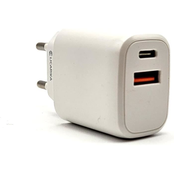 Chargeur Rapide : 20 W Usb C & Type C Pour Samsung, Iphone, Apple Watch ...