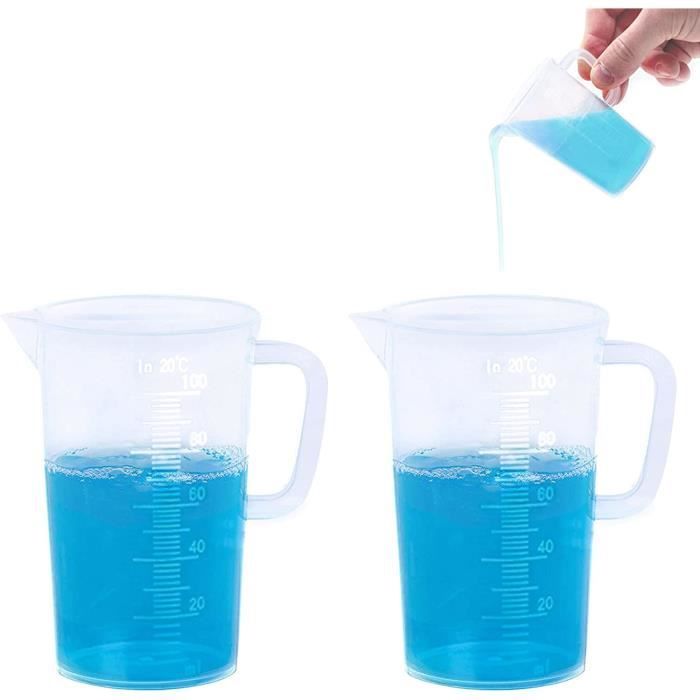 2 Pcs 100ml Verre Doseur, Pichets Doseurs en Plastique, Pichet à ...