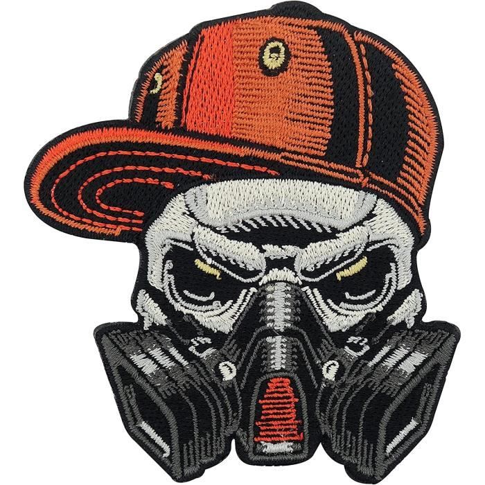 Finally Home écusson thermocollant en forme de tête de mort avec ...