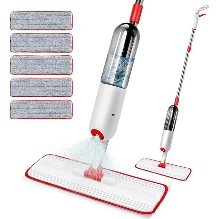 Balai Serpillère Vaporisateur En Microfibre, Balai Serpillere Lave Sol ...
